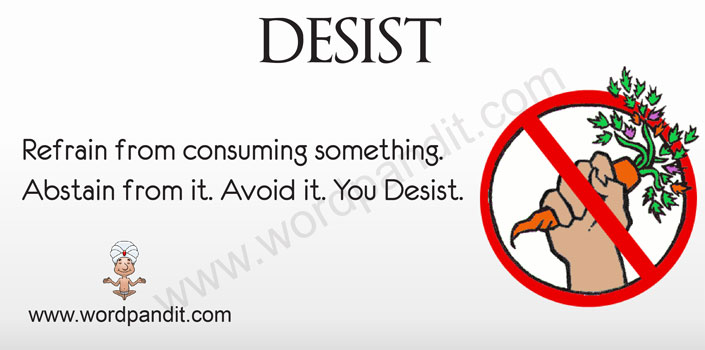 Desist – Wordpandit