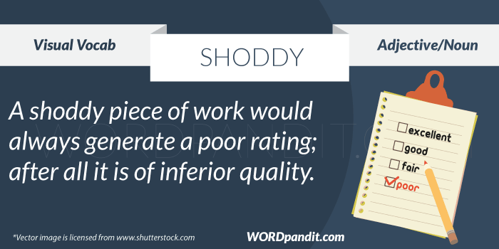 Shoddy – Wordpandit
