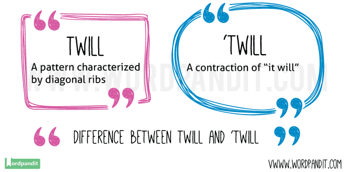 Twill vs Twill - Confused between Twill or Twill? - Wordpandit